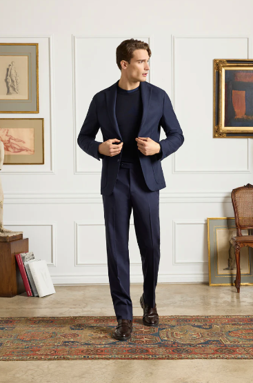 Devon Flat Front Wool Serge Trousers – John Craig