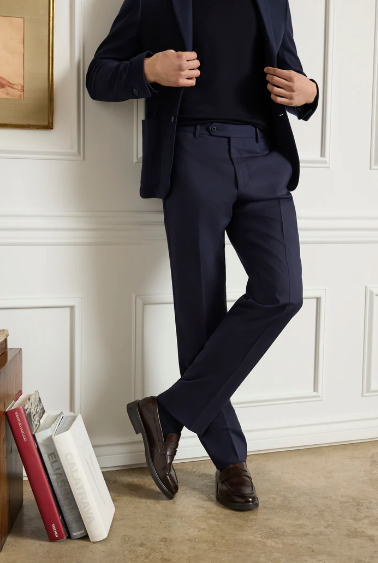 Devon Flat Front Wool Serge Trousers – John Craig