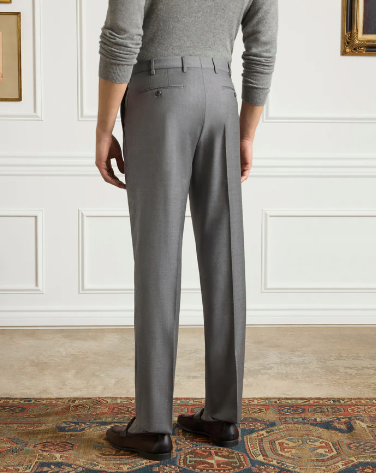 Devon Flat Front Wool Serge Trousers – John Craig